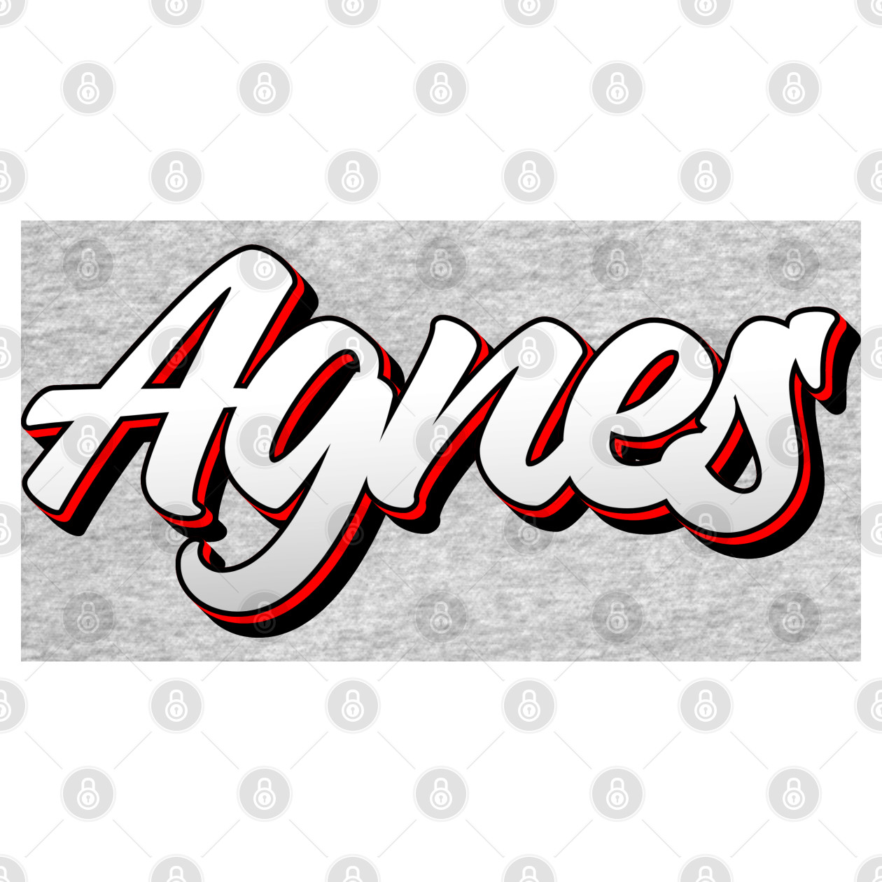 Agnes name - cool 70s retro font - Agnes Name Cool 70s Retro Font - T ...