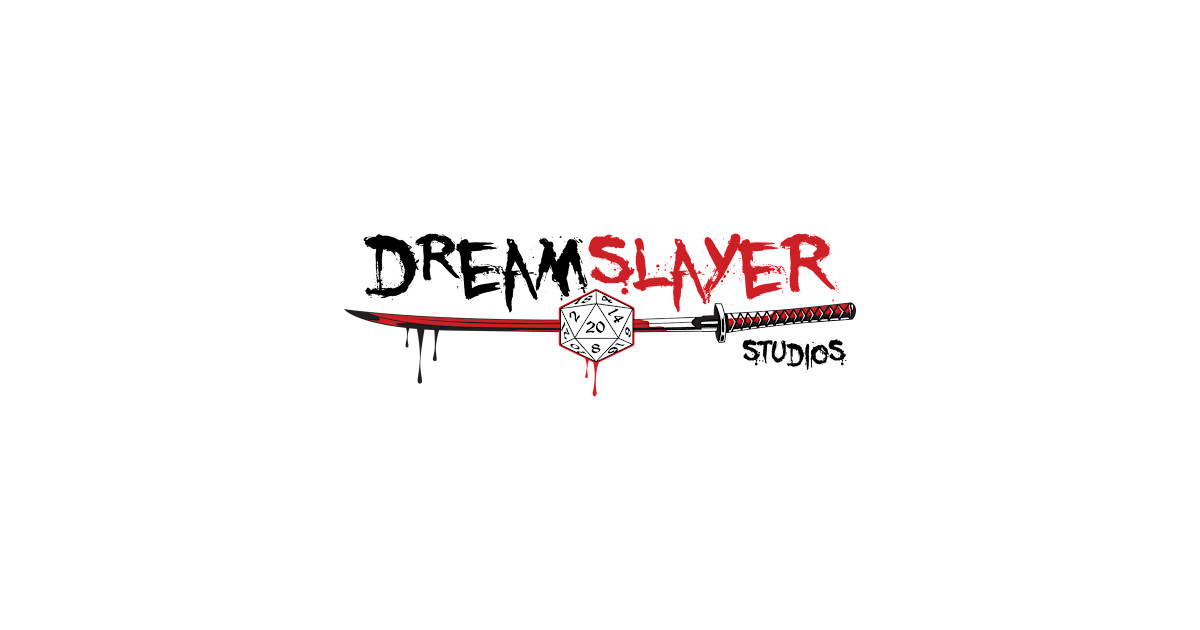 Dreamslayer Logo Black White and Red - Role Playing Game - T-Shirt ...