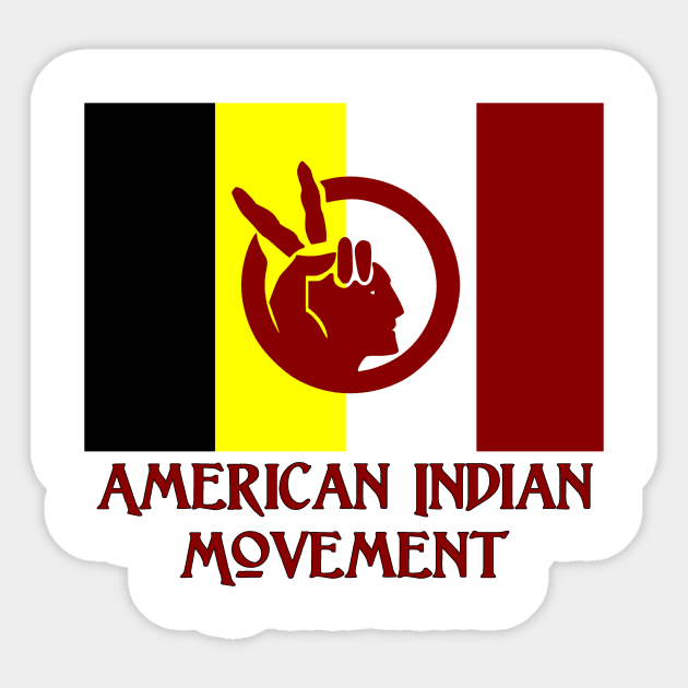 Flag of the American Indian Movement - Native American - Sticker ...