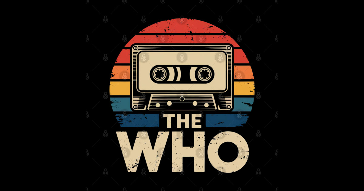 Classic 90s Cassette // The Who - Cassette - Sticker | TeePublic