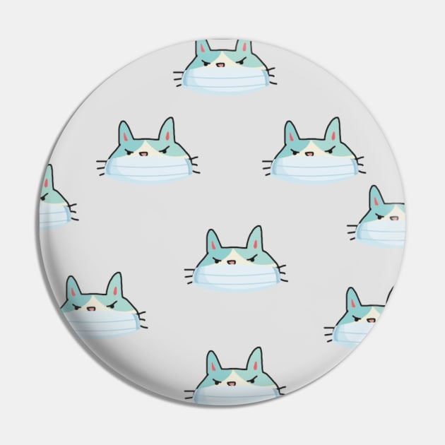 Angry Cats Wearing Masks Pattern Graphic illustration - Cats Wearing ...