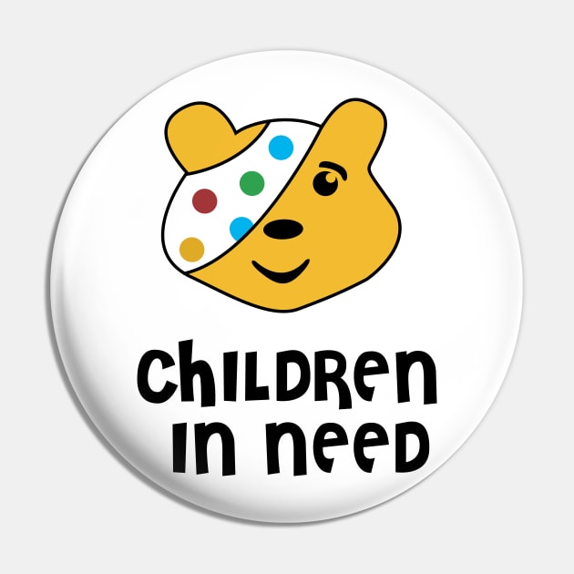 Children In Need Pudsey Bear - Pudsey Bear 2019 - Pin | TeePublic