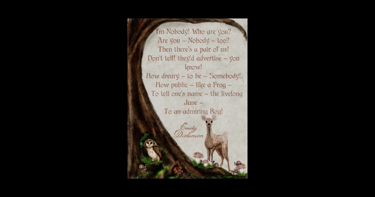Forest Watercolor EMily Dickinson Poem Woodland Creatures - Mushroom ...