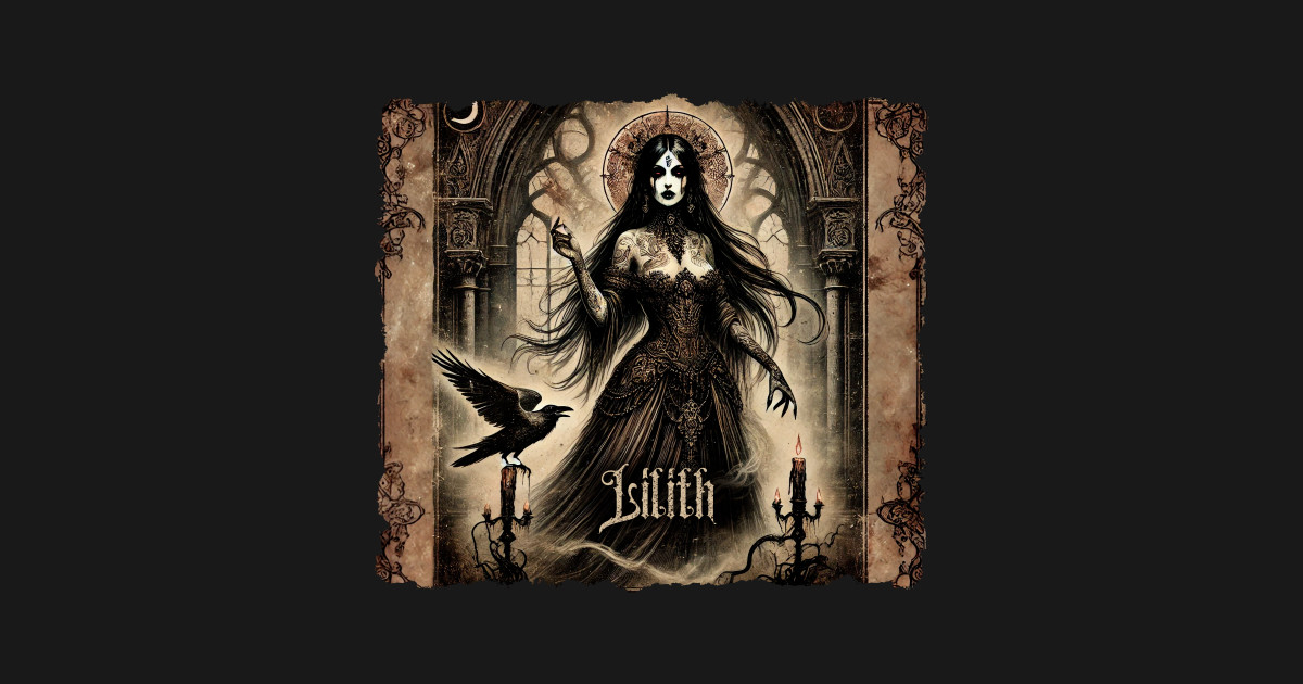 Gothic Lilith Art - Dark Feminine Power - Lilith - T-Shirt | TeePublic