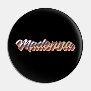 Madonna Name Cool 70s Retro Font Surf Pins and Buttons for Sale | TeePublic