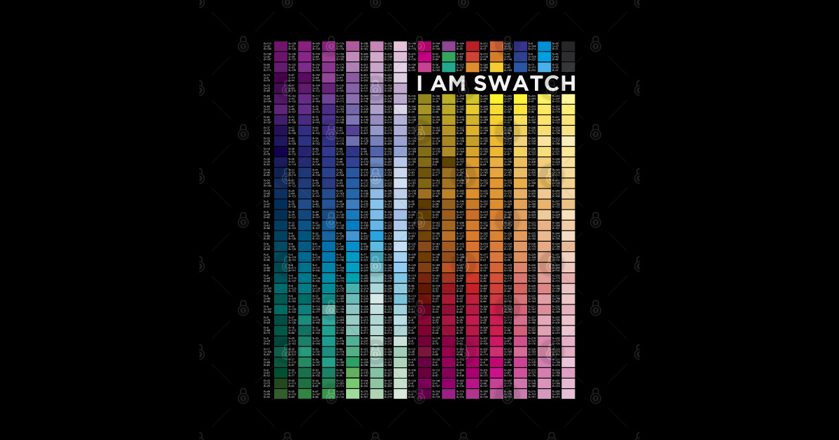 I Am Swatch - RGB Color Spectrum Swatch - Swatch - Sticker | TeePublic