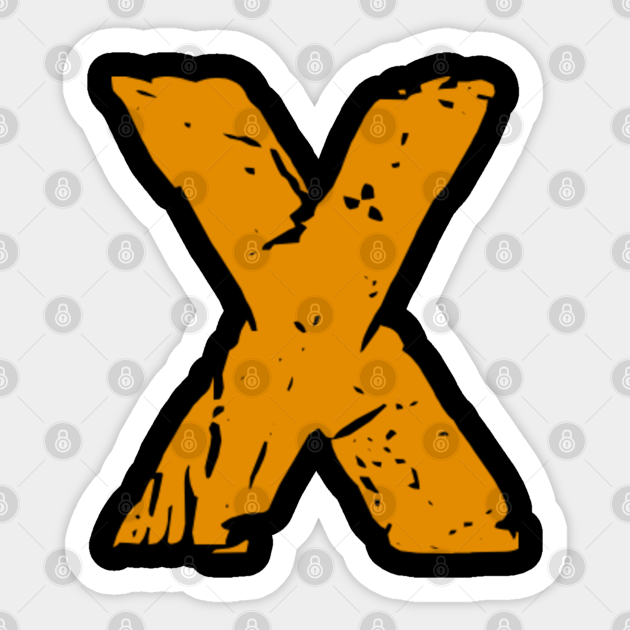 Letter X - Letter X - Sticker | TeePublic