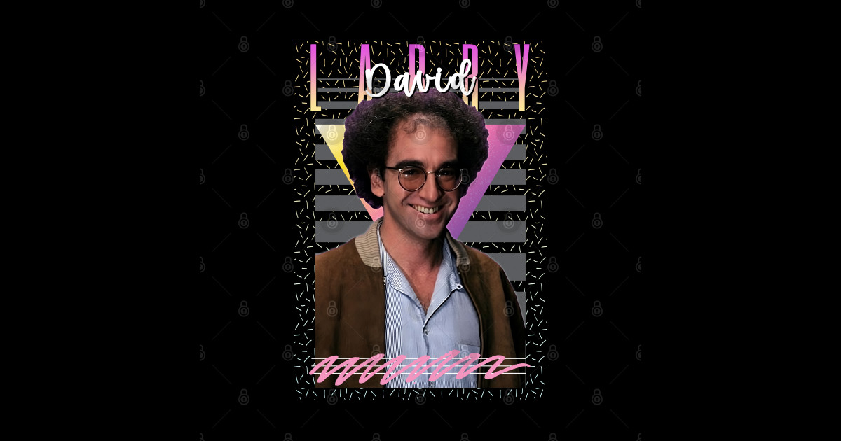 Larry David Aesthetic 80s Fan Art - Larry David - Sticker | TeePublic