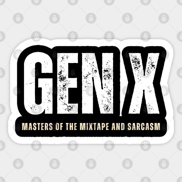 Gen X Retro Vibes Design for True Generation Xers - Gen Xers - Sticker ...