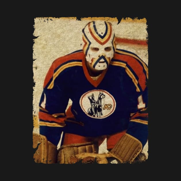 Denis Herron, 1976 in Kansas City Scouts (86 GP) - Hockey - T-Shirt ...