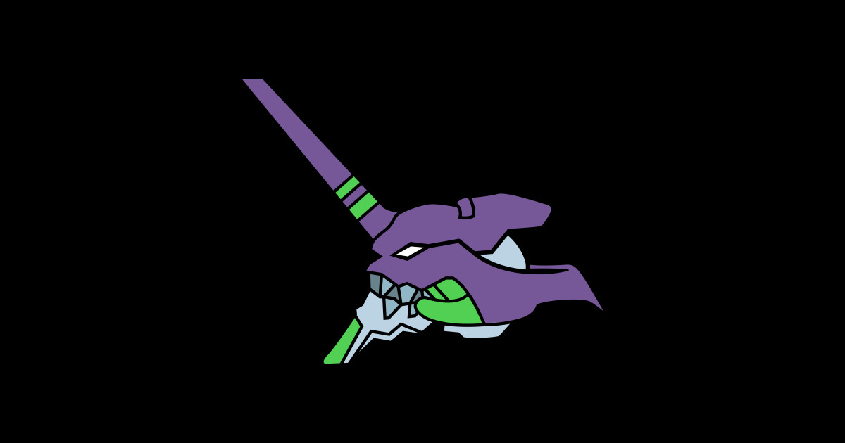Eva Unit 01 Head - Evangelion - Sticker | TeePublic