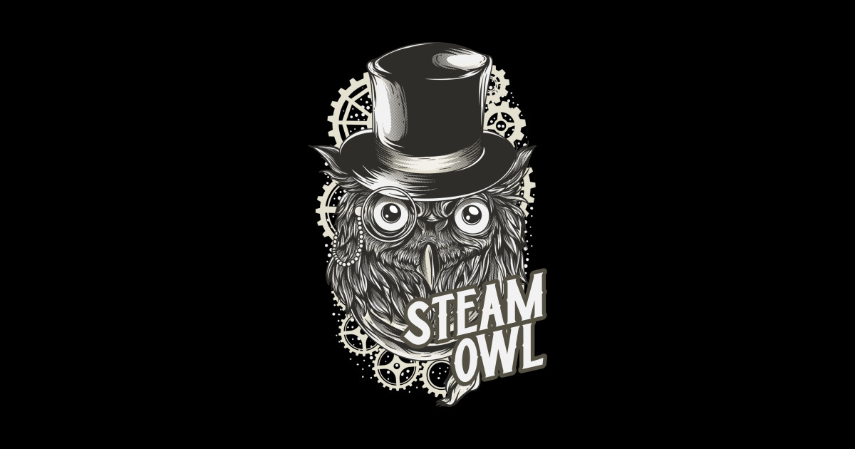 Steam owl - Vintage - Sticker | TeePublic