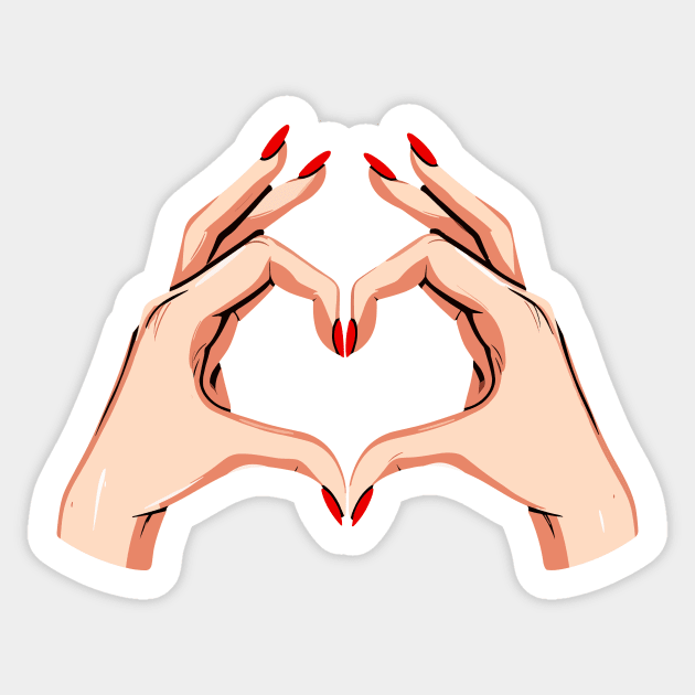 Heart Hands - Heart - Sticker | TeePublic
