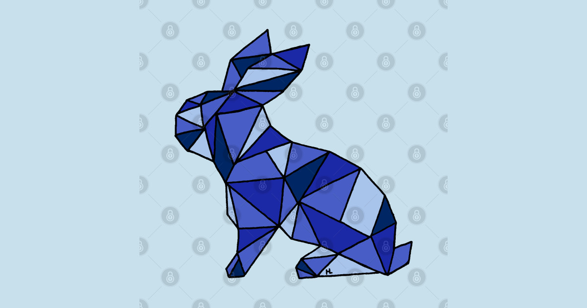 Geometric Rabbit - Rabbit - Posters and Art Prints | TeePublic