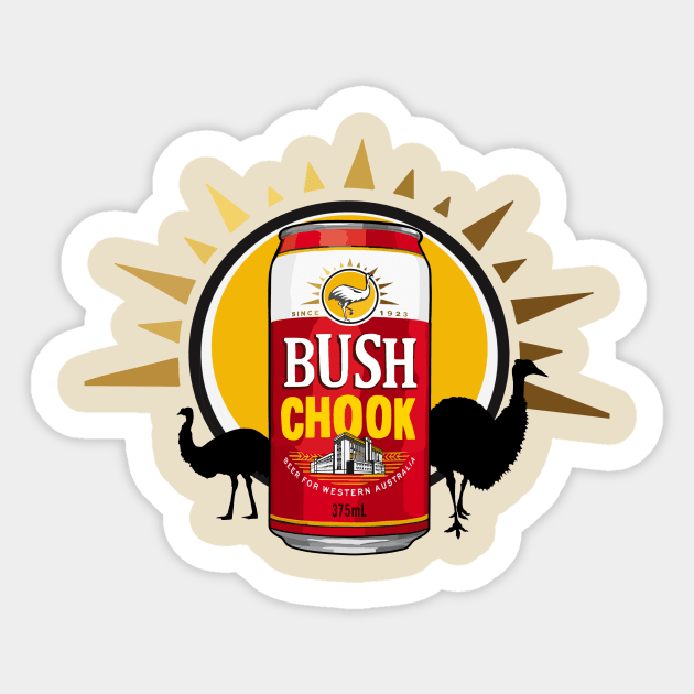 Emu Export Bush Chook Beer - Beer - Sticker | TeePublic