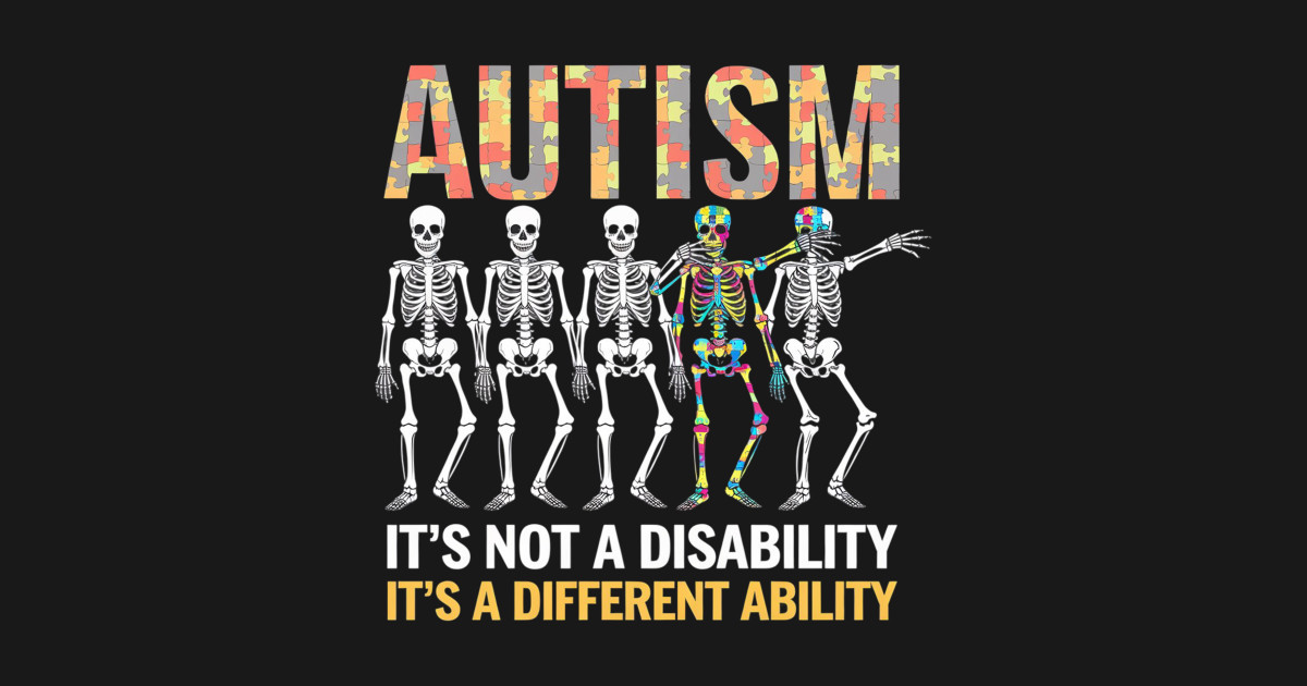 Autism Awerness Skeleton Dabbing Autistic Kids Awareness - Autism ...