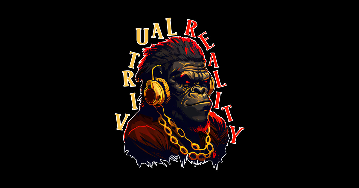 VR Virtual Reality Monkey Player Gamer Gorilla Gift - Vr Virtual ...