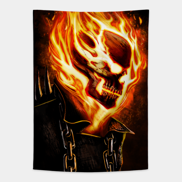 Ghost Rider - Roasted - Ghost Rider - Tapestry | TeePublic