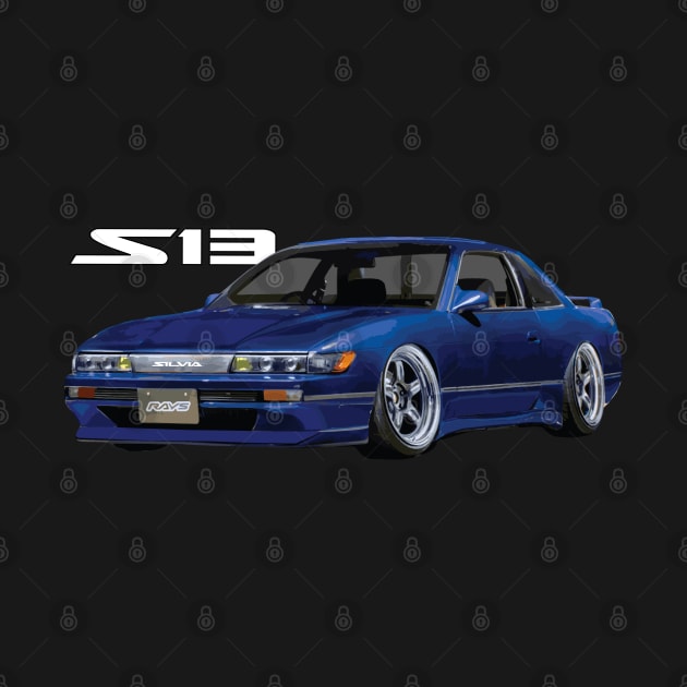 S13 240SX Nissan Silvia Star Sapphire Blue - Nissan 240sx - T-Shirt ...
