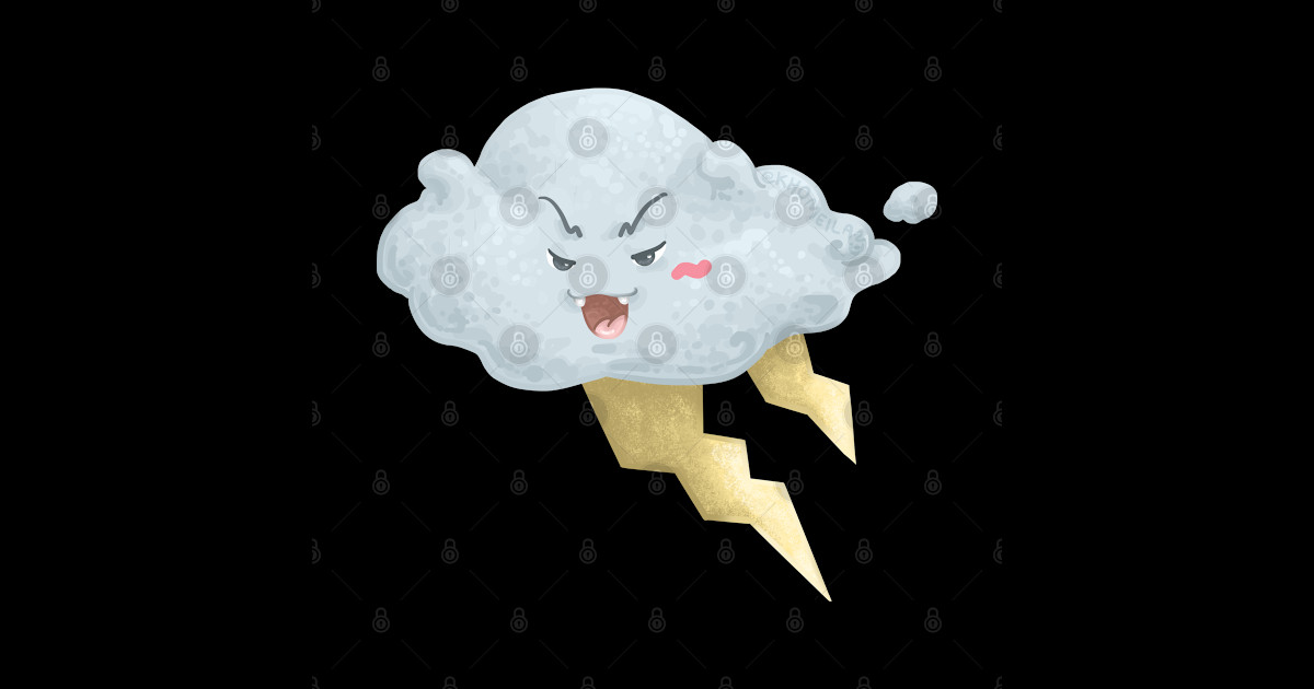 Grumpy Cloud - Cloud Art - Posters and Art Prints | TeePublic