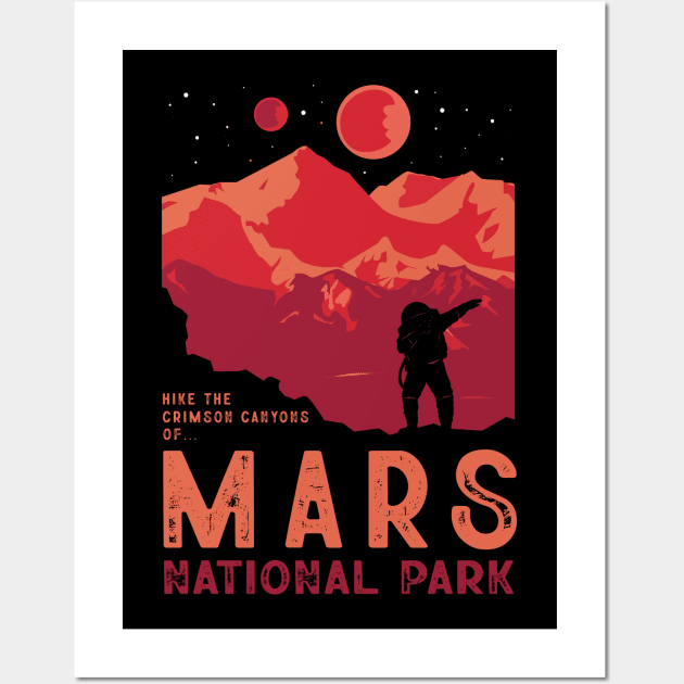 Mars National Park Funny Vintage Sci-Fi Martian Exploration Space ...