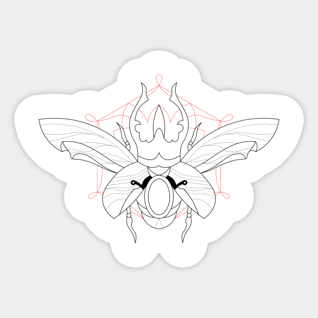 Scarab - tattoo design - Scarab - Sticker | TeePublic