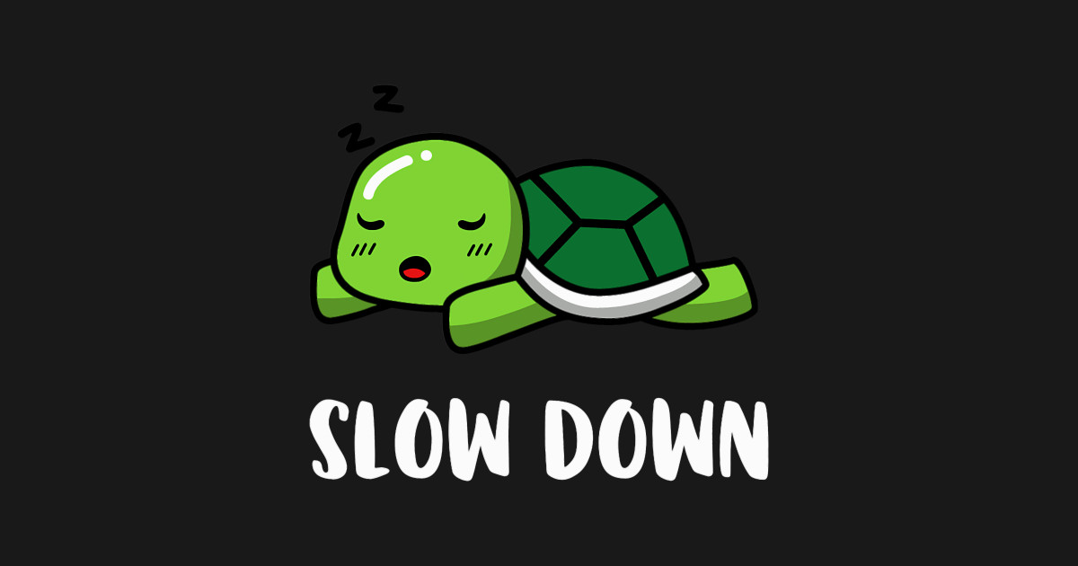 Turtle Pet Slow Down Turtle Sleep Enthusiast Meme - Turtle - T-Shirt ...