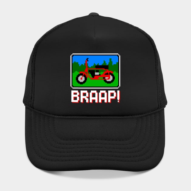 Mini Bike Braap 8 Bit Pixel Art - Braap Dirt Bike - Hat | TeePublic