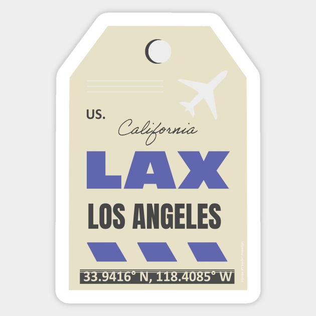 LAX California - Los Angeles - Sticker | TeePublic