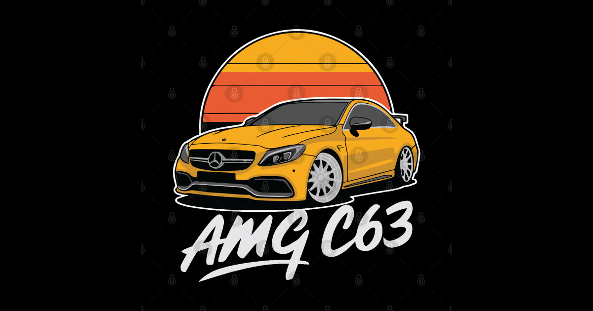 Mercedes Amg C63 Car Art Funny Gift - Mercedes Amg - Sticker | TeePublic