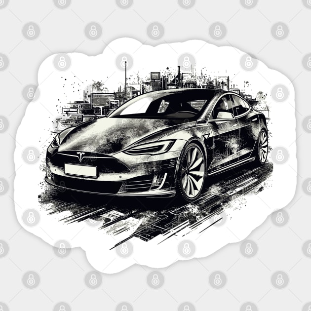Tesla Model S - Tesla - Sticker | TeePublic