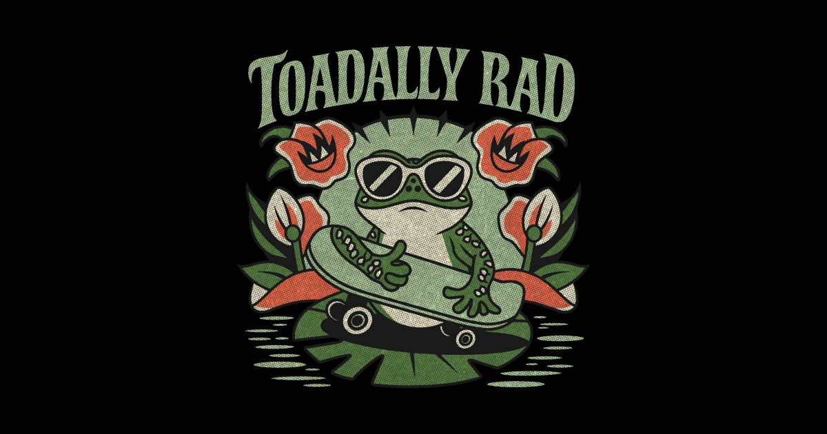 Toadally Rad - Toad - Sticker | TeePublic