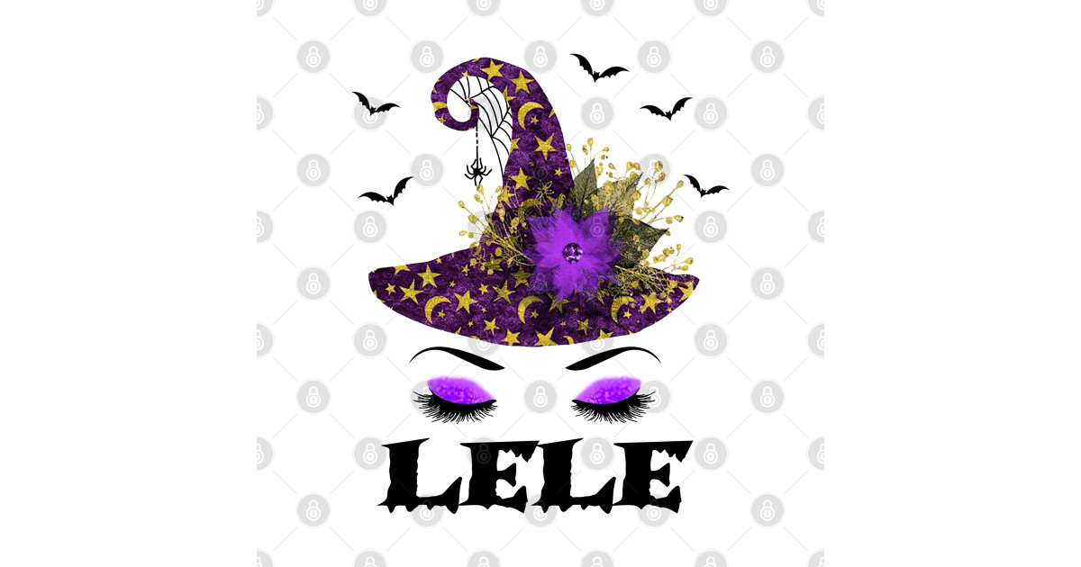 Cute Lele Witch Hat Bat Happy Halloween Costume - Grandmother - T-Shirt ...