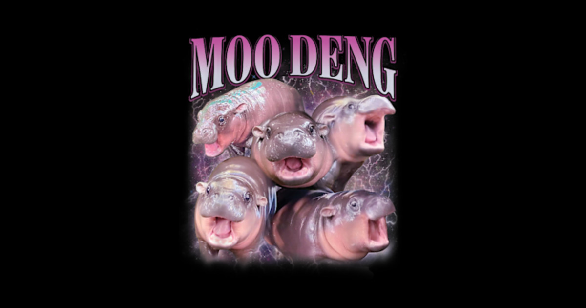 MOO-DENG THE FAMOUS BABY PIGMY HIPPO MOODENG - Moo Deng - Posters and ...