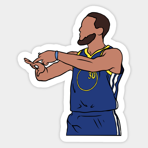 Steph Curry 4 Rings Celebration - Steph Curry - Sticker | TeePublic