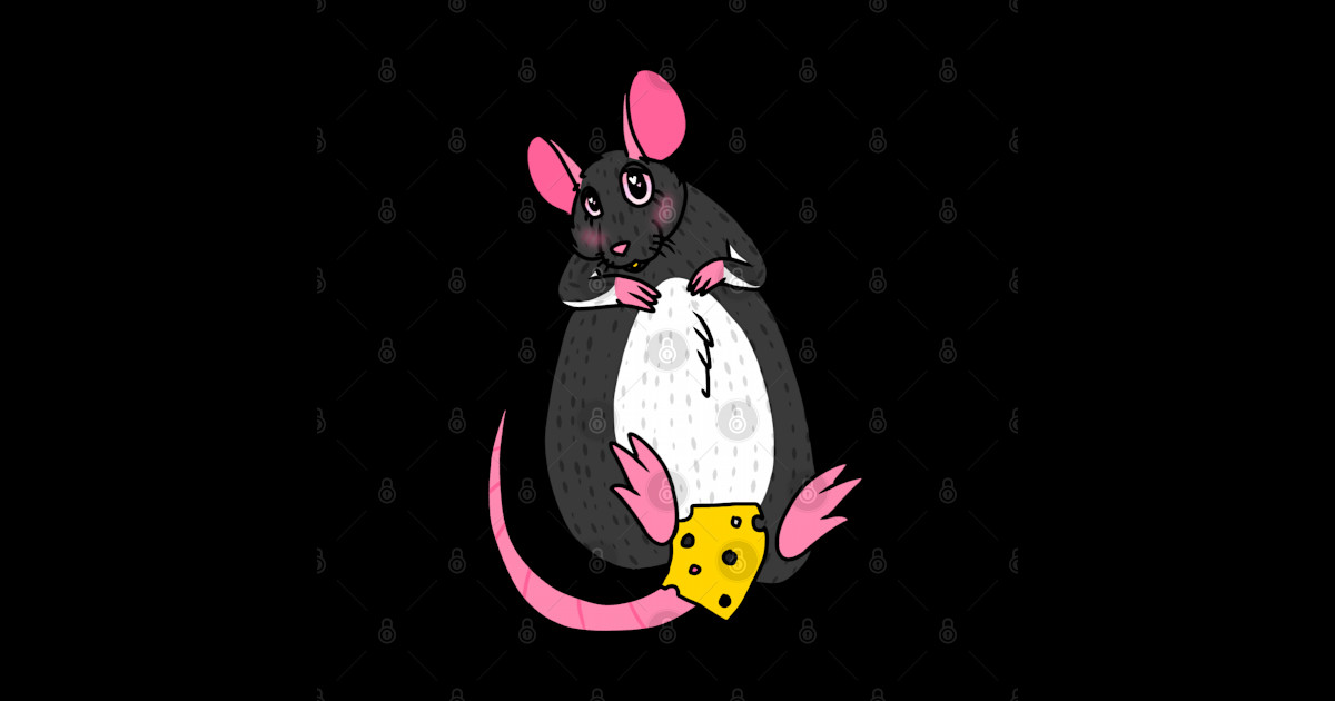 Rat Dakimakura (Version 3) - Rad Rat Studios - Sticker | TeePublic