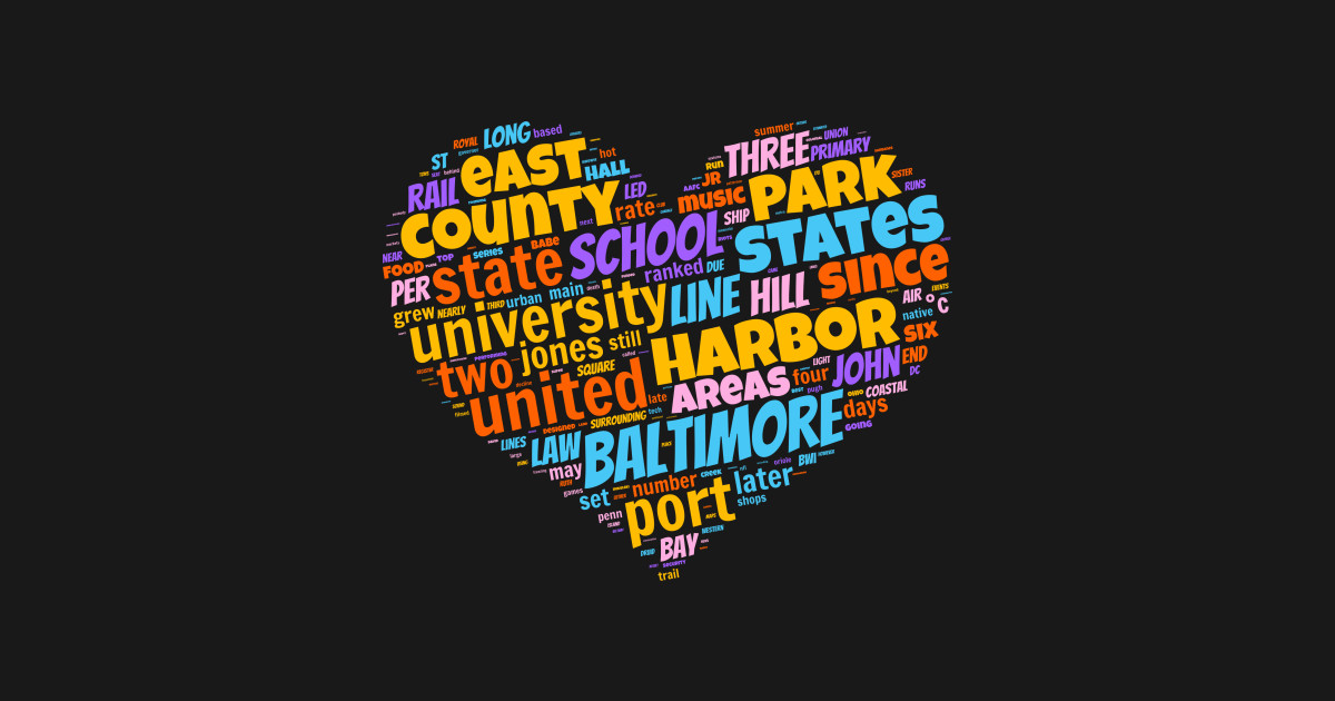 I love Baltimore - Baltimore - T-Shirt | TeePublic