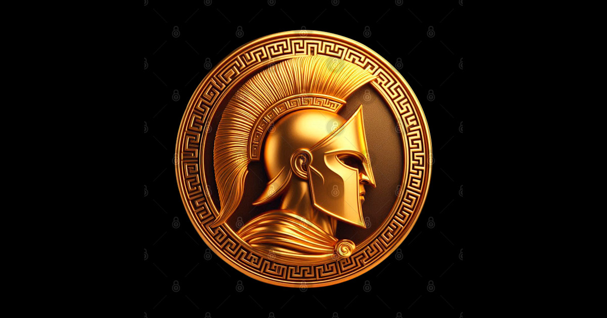 Spartan Gold Coin - Spartan - Sticker | TeePublic