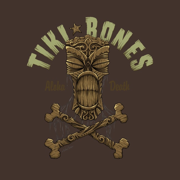 Tiki Bones - Tiki - T-Shirt | TeePublic