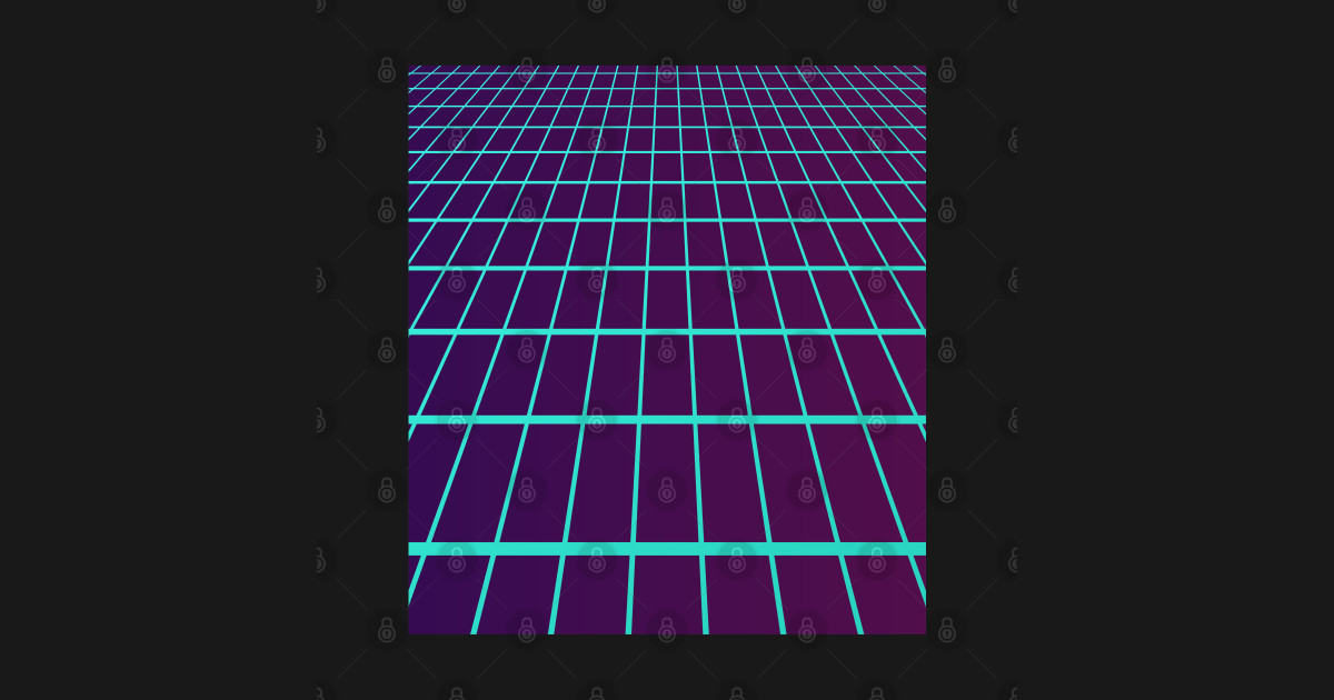 Vaporwave Grid Lines - Vaporwave - T-Shirt | TeePublic