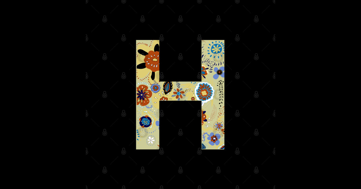 Monogram letter H - Monogram - Sticker | TeePublic