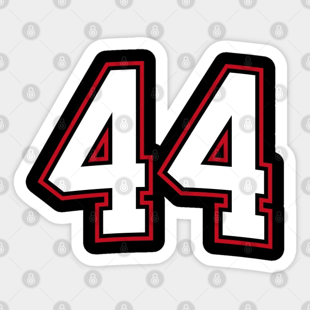 Number Forty Four 44 - Number Forty Four 44 - Sticker | TeePublic