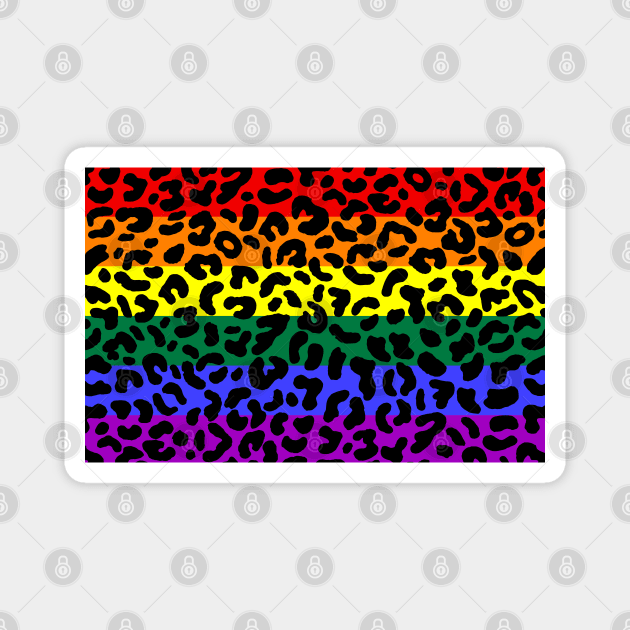 Leopard Print Pride Flag - Leopard Print - Magnet | TeePublic