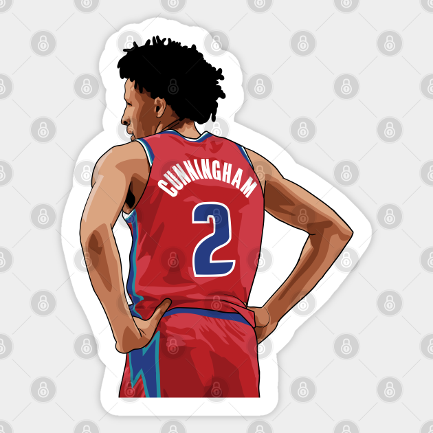 Cade Cunningham Vector Back - Cade Cunningham - Sticker | TeePublic