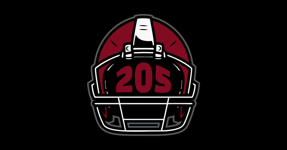 Retro Football Helmet 205 Area Code Tuscaloosa Alabama Football ...