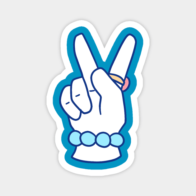 Girl Peace Sign - Peace - Magnet | TeePublic