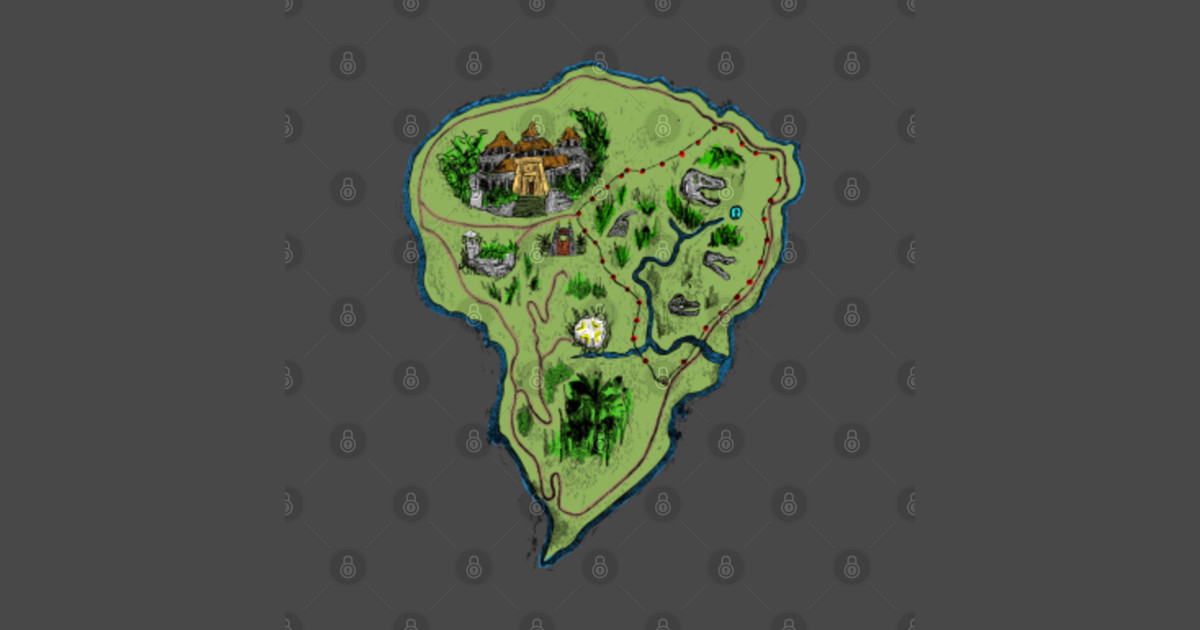 Isla Nublar Jurassic Park Map Jurassic Park T Shirt Teepublic