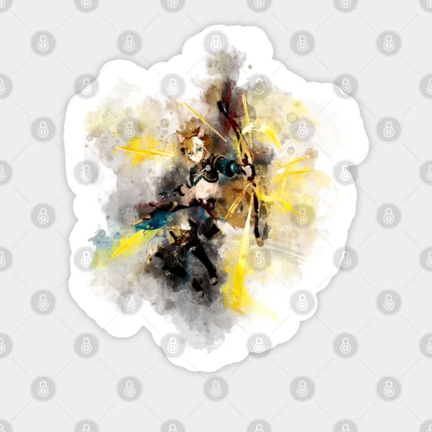 Gorou - Genshin Impact (Watercolor) - Genshin Impact Gorou - Sticker ...