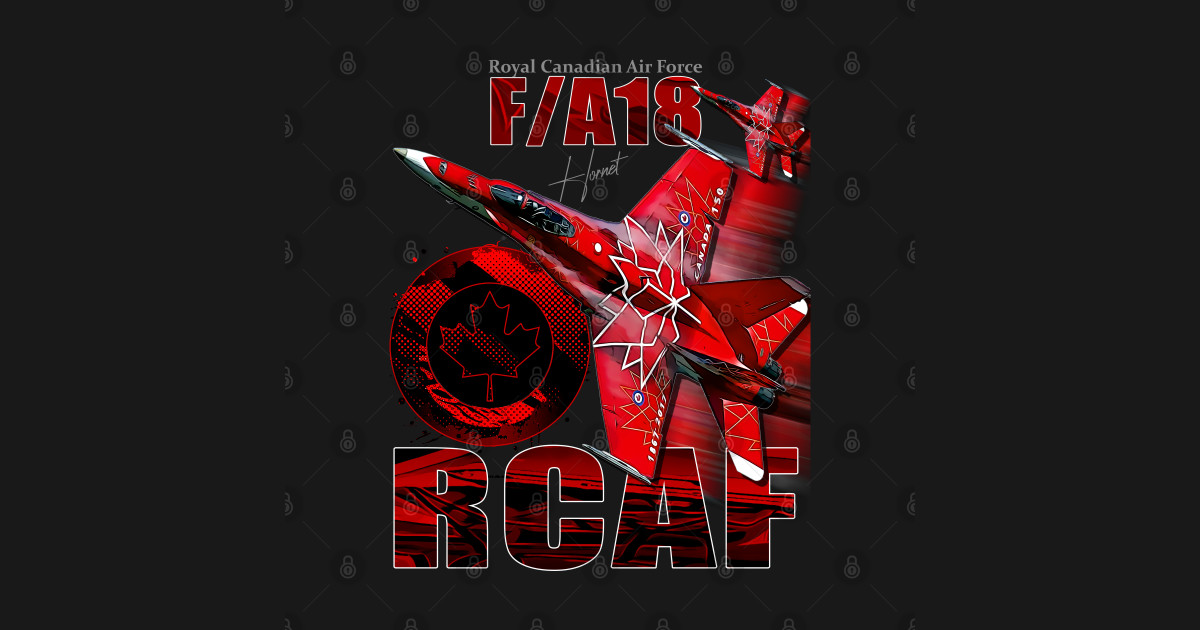 RCAF F18 Hornet Fighterjet - Rcaf F18 Hornet Fighterjet - T-Shirt ...