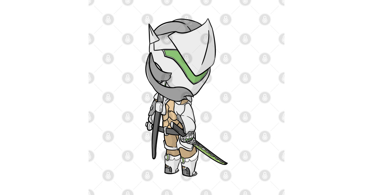 Genji Overwatch Chibi - Overwatch - T-Shirt | TeePublic